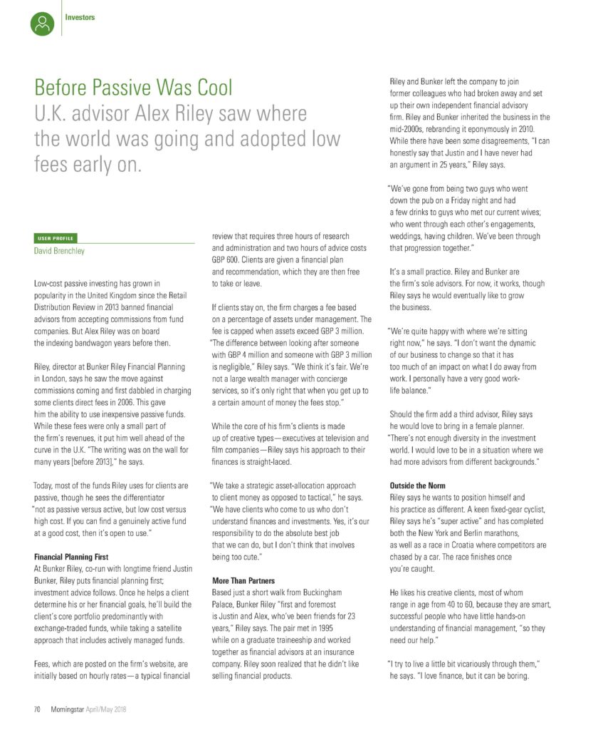 Bunker Riley Features In Morningstar Magazine | Bunker Riley Financial ...